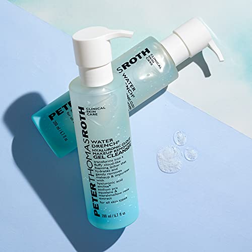 Peter Thomas Roth | Water Drench Hyaluronic Cloud Makeup Removing Gel Cleanser | Hydrating Facial Cleanser with Hyaluronic Acid Removes Makeup