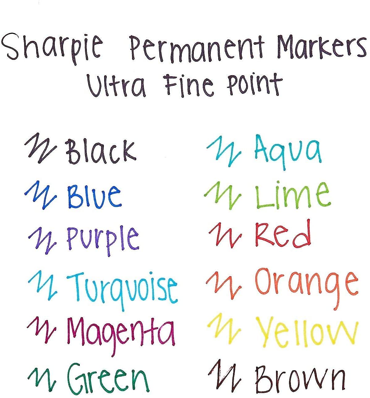 Sharpie Permanent Markers, Ultra Fine Point, Black, 12-Count