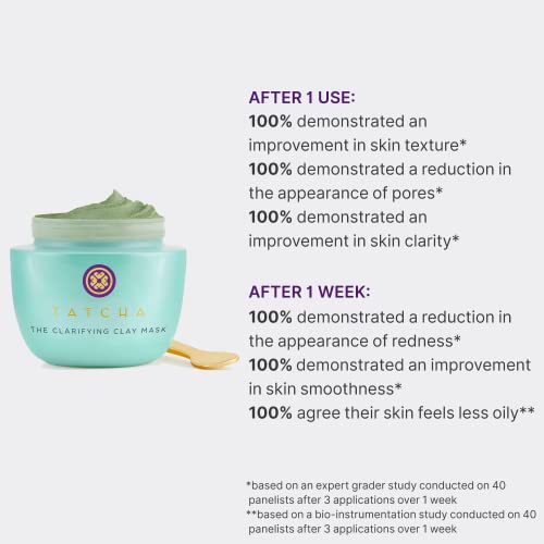 TATCHA The Clarifying Clay Mask | Exfoliating Pore Treatment Creates a Warming Sensation To Open & Purify Pores | 1.7 oz