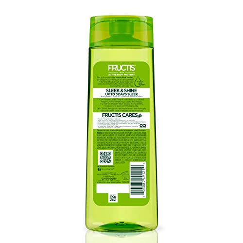 Garnier Fructis Sleek and Shine Shampoo for Frizzy Hair, 12.5 Ounce