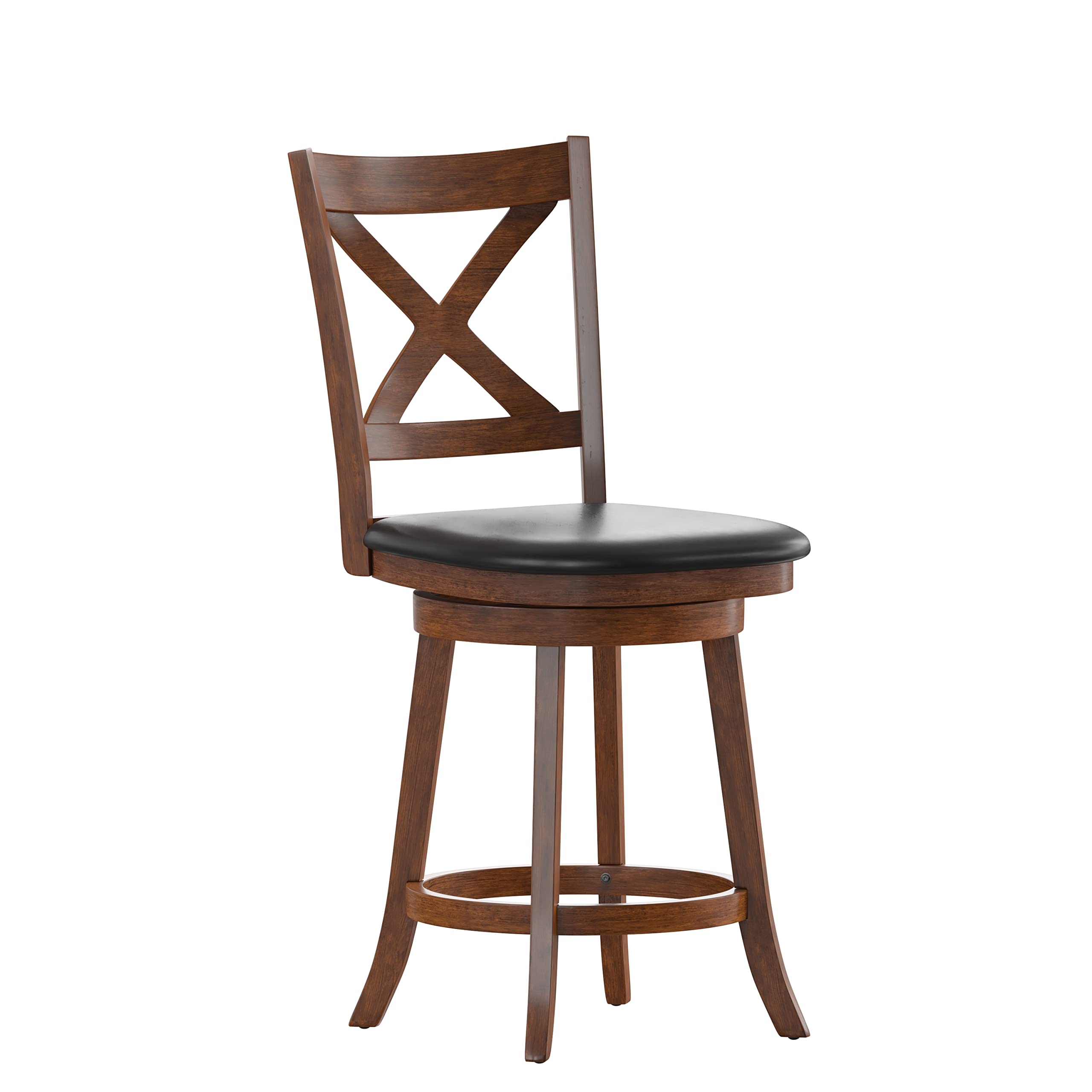 Taylor & Logan Francis Classic Wooden Swivel Counter Stool in Antique Oak