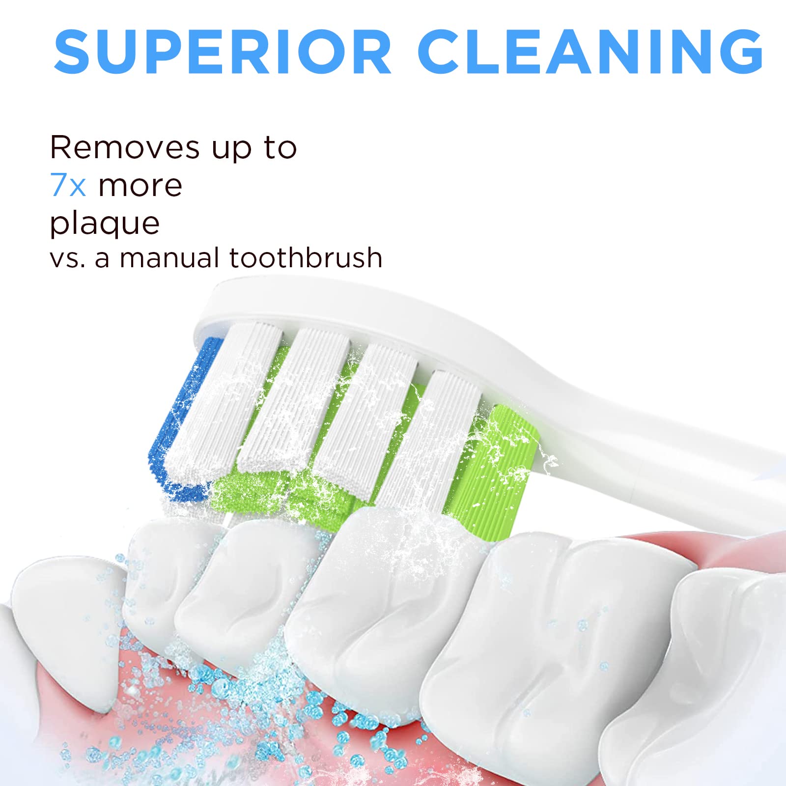 Relax Artist Toothbrush Replacement Heads for Philips Sonicare, Electric Replacement Toothbrush Head Compatible with Phillips Sonic Care Snap on Brush (4 Pack)