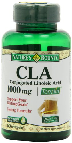 Nature's Bounty Tonalin Pills and Dietary Supplement, Diet and Body Support, 1000 mg, 50 Softgels