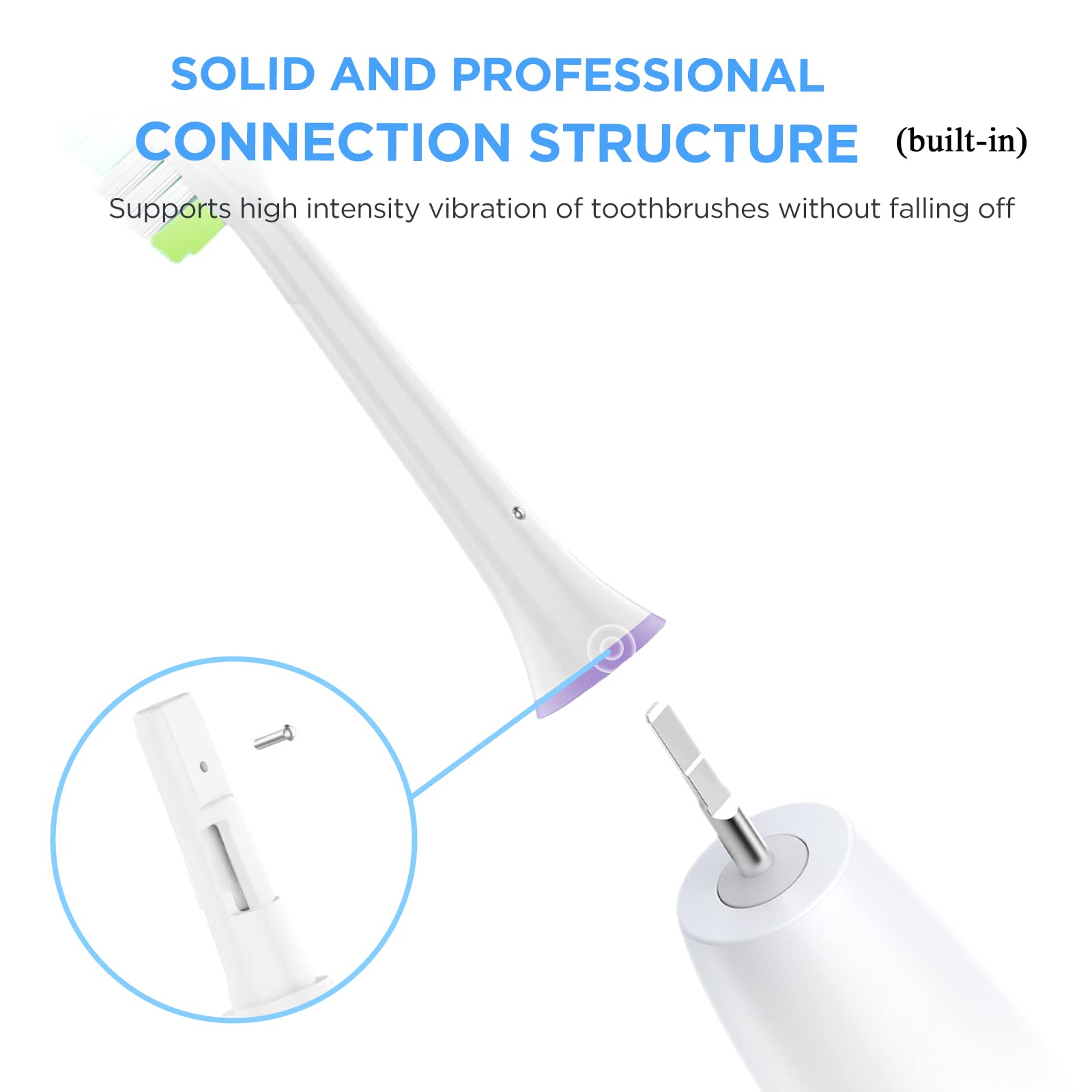 Relax Artist Toothbrush Replacement Heads for Philips Sonicare, Electric Replacement Toothbrush Head Compatible with Phillips Sonic Care Snap on Brush (4 Pack)