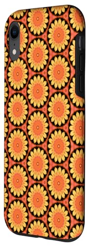 iPhone XR Abstract Geometric Cute Cool Fun Pattern Yellow Orange Black Case