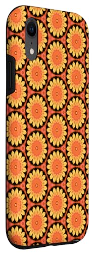 iPhone XR Abstract Geometric Cute Cool Fun Pattern Yellow Orange Black Case
