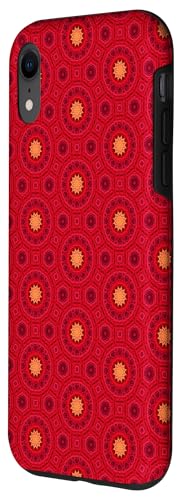 iPhone XR Abstract Geometric Cute Cool Fun Pattern Red Orange Yellow Case