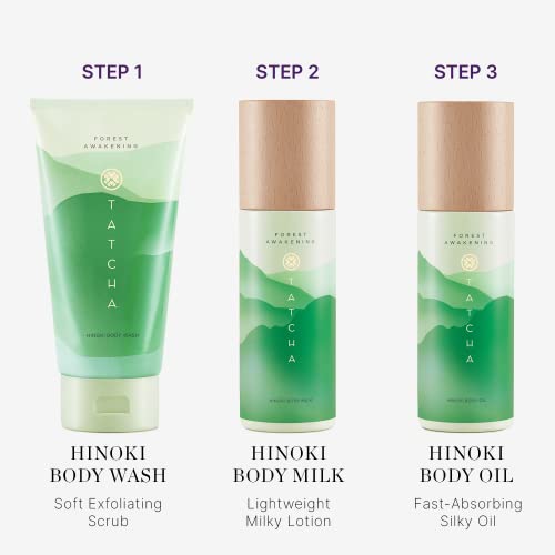 TATCHA Forest Awakening Hinoki Body Oil: Fast-Absorbing Silky Oil, 100 ml | 3.4 fl oz