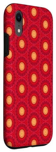iPhone XR Abstract Geometric Cute Cool Fun Pattern Red Orange Yellow Case