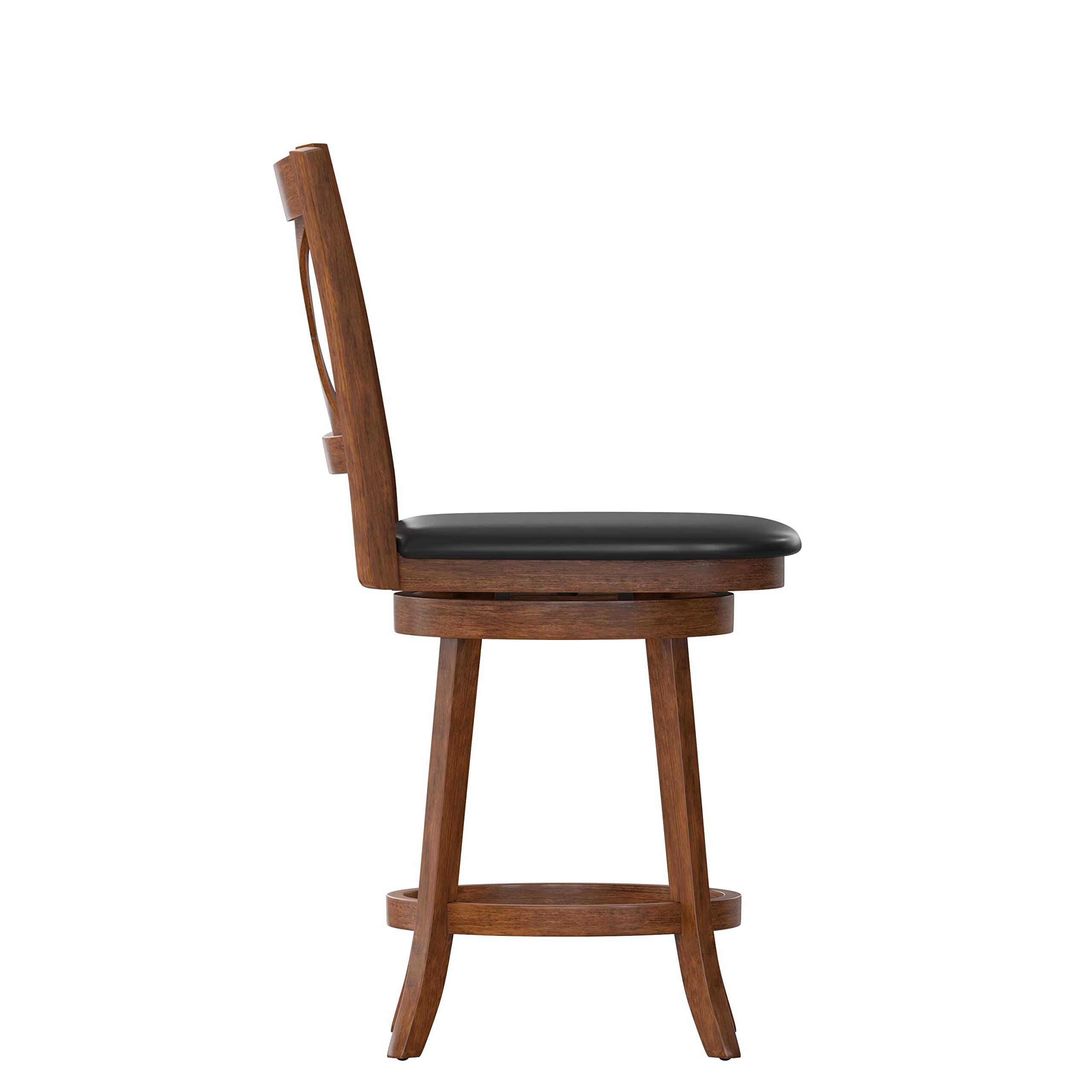 Taylor & Logan Francis Classic Wooden Swivel Counter Stool in Antique Oak