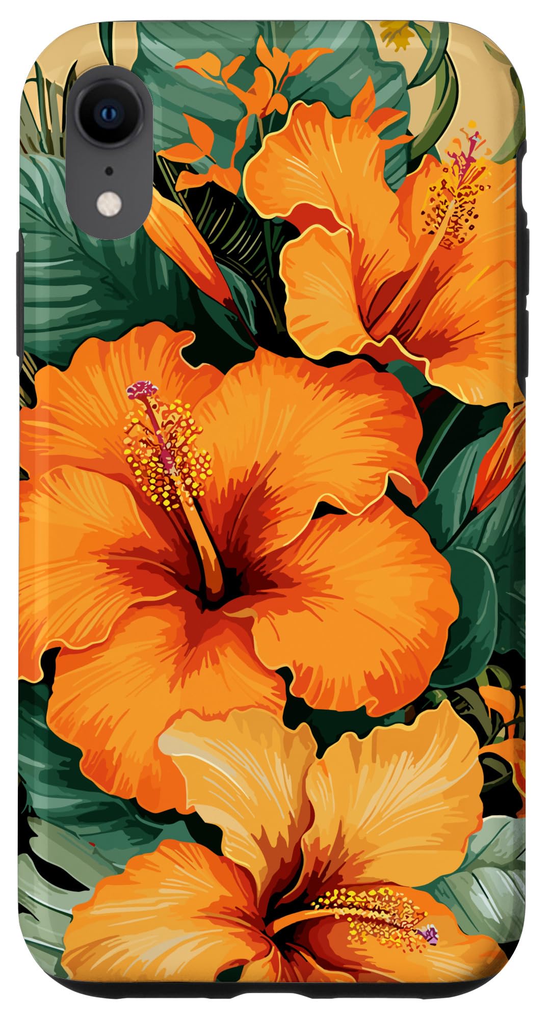 iPhone XR Tropical Hawaiian Flower, Yellow Hibiscus, Floral Exotic Case
