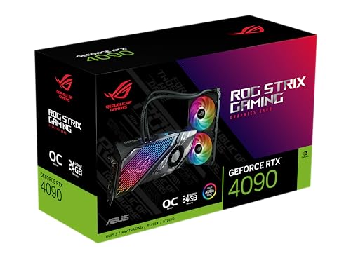 ASUS ROG Strix LC NVIDIA GeForce RTX™ 4090 OC Edition Gaming Graphics Card (PCIe® 4.0, 24 GB GDDR6X, HDMI® 2.1, DisplayPort™ 1.4a, Full-Coverage Cold Plate, 240 mm Radiator, 560mm tubing)