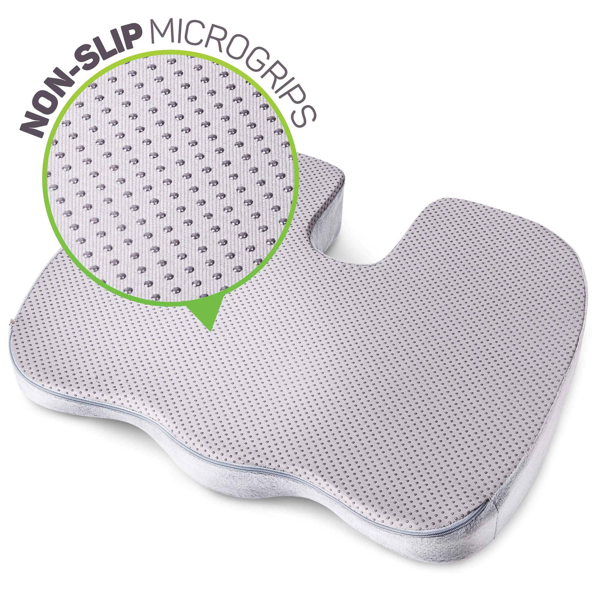 Aylio Lower Back Relief Cushion - Butt and Hip Support Cushion for Office Chair - Ergonomic Tailbone Pillow Promotes Healthy Posture - Coccyx Sciatica Seat Cushion