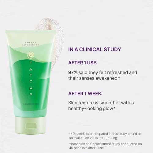 Tatcha Forest Awakening Hinoki Body Wash: Soft Exfoliating Scrub, 200 ml | 6.8 fl oz