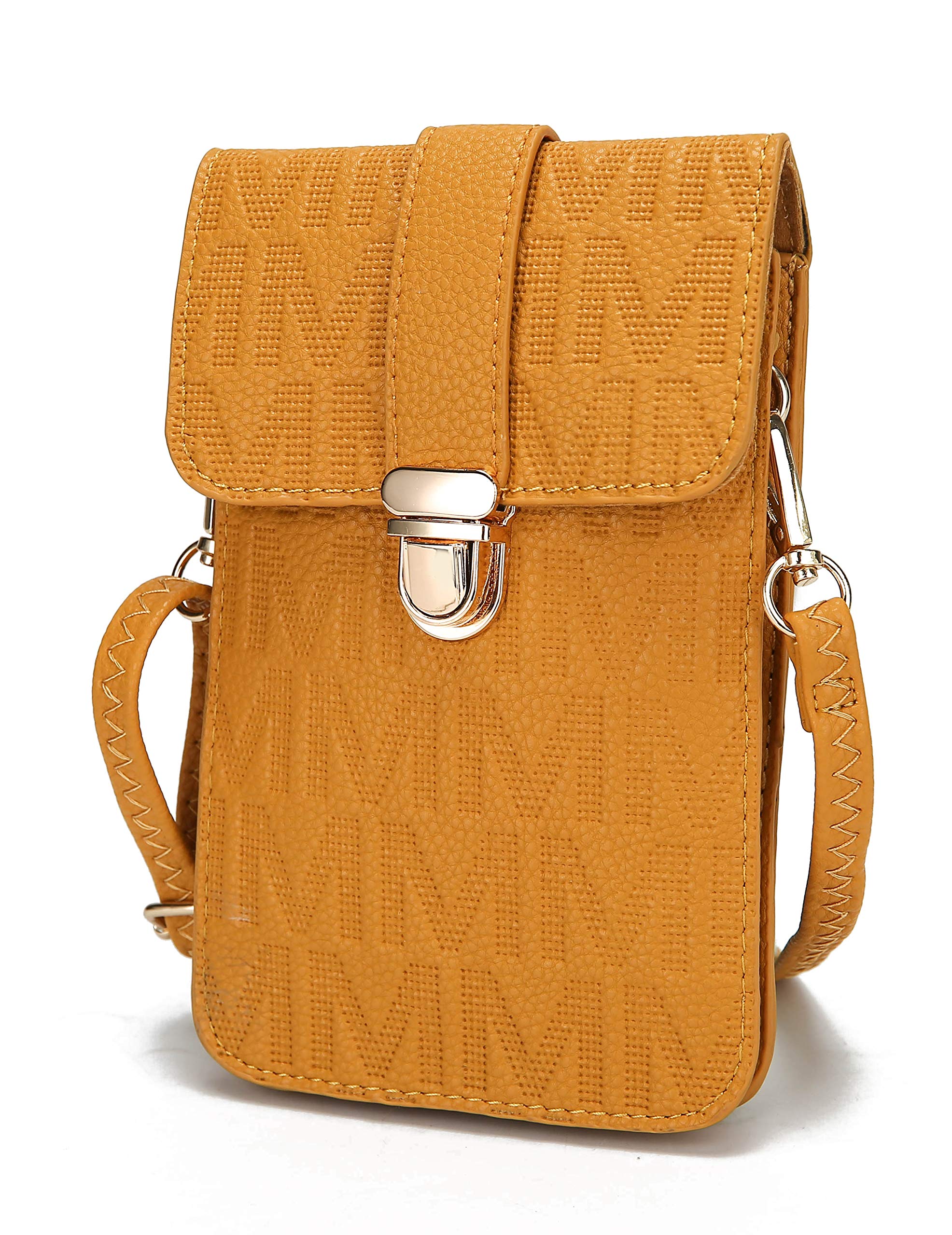 MKF Small Crossbody Cell Phone Purse Wallet for Women – PU Leather Cellphone Bag – Case with Shoulder Strap