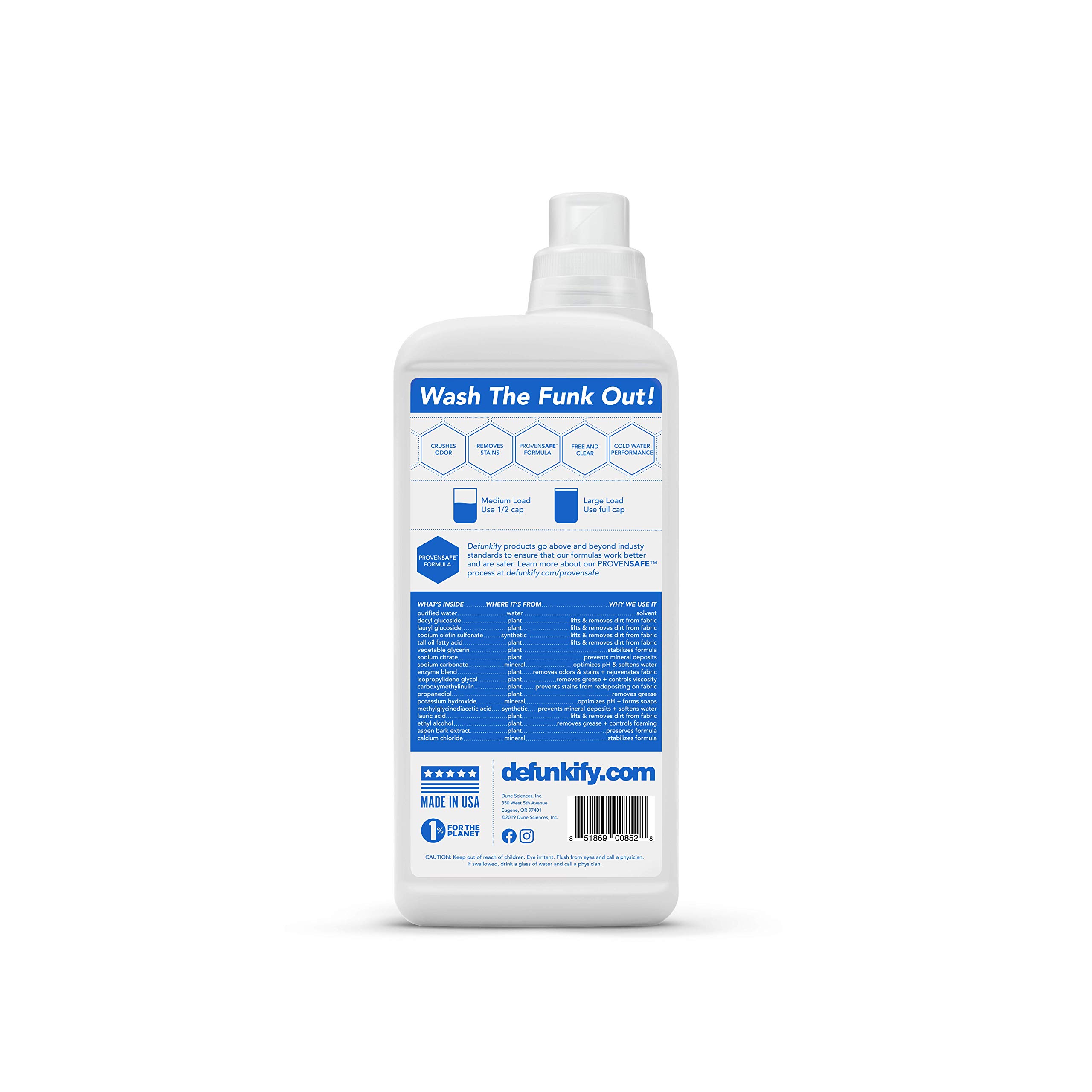 Laundry Detergent 62 Load/37.7 FlOz (2-Pack). 'Free & Clear' Liquid Laundry Detergent- Sensitive Skin. 'ProvenSafe' Laundry Soap Washing Detergent w/Odor & Stain Remover for Activewear & All Fabrics