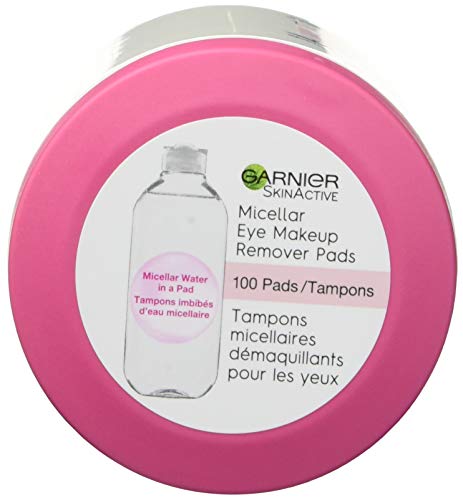 Garnier Micellar Eye Makeup Remover Pads Facial Treatment Pads, 100 Count