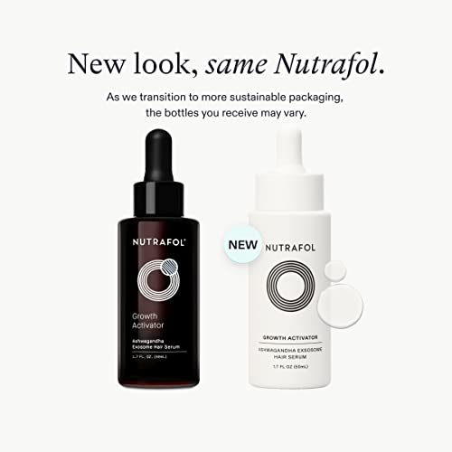 Nutrafol Hair Growth Activator | Supports Visibly Stronger, Thicker Hair | Vegan | Natural Ingredients | Lightweight & Fast-Absorbing | Patent-Pending Ashwagandha Exosome Technology | 1.7 FL OZ | 1 Pack