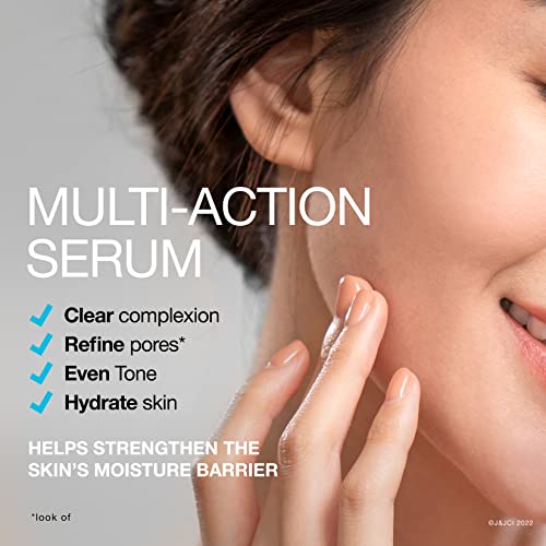 Neutrogena Multi Action Hydro Boost+10% Niacinamide Face Serum, Hydrating Face Serum With Vitamin B3 & Hyaluronic Acid to Improve Uneven Tone & Dull Complexion, Fragrance-Free,10% Niacinamide,1 fl.oz