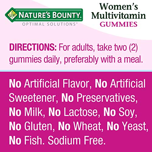 Women Multivitamin by Nature's Bounty, Vitamin Supplements for Adults, Fruit Flavored, 90 Gummies