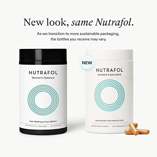Nutrafol Women's Balance Hair Growth Supplement for Visibly Thicker Hair & Scalp Coverage 1 Bottle | 1 Month Supply