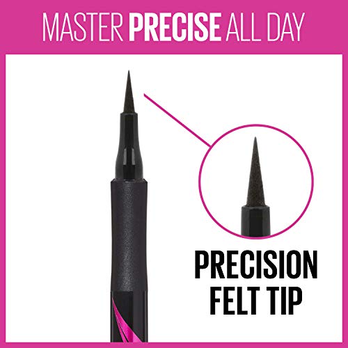 Maybelline Eyestudio Master Precise All Day Waterproof Liquid Eyeliner, Black, 1 Count