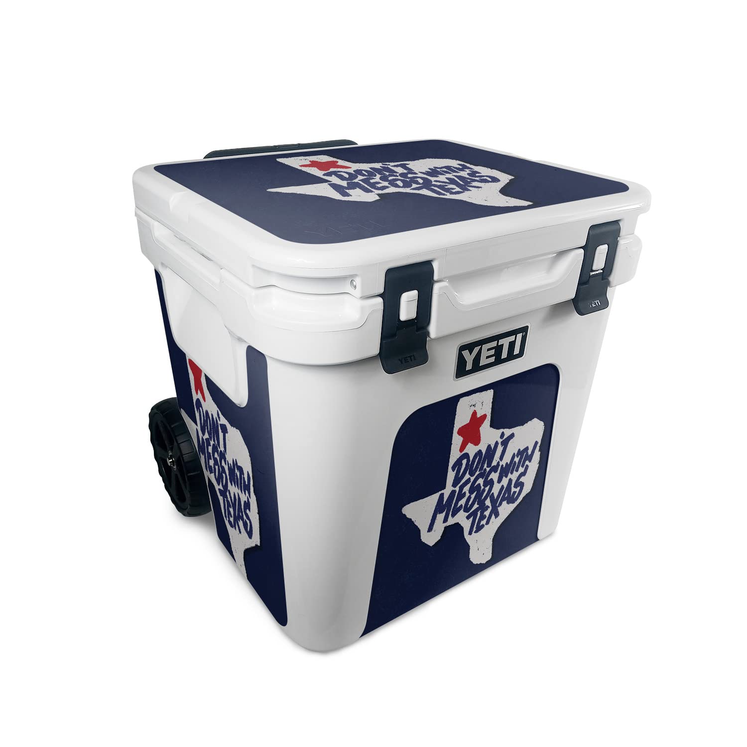 MightySkins Skin Compatible with Yeti Roadie 48 Wheeled Cooler - Dont Mess with Texas | Protective, Durable, and Unique Vinyl Decal wrap Cover | Easy to Apply and Change Style | Made in The USA