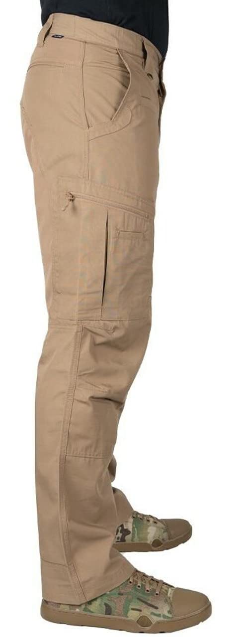 LAPG Men's Atlas Stretch Tactical Cargo Pants, Durable & Lightweight Ripstop Work Pants, Outdoor Hiking Pants for Men - Navy - 36 x 34