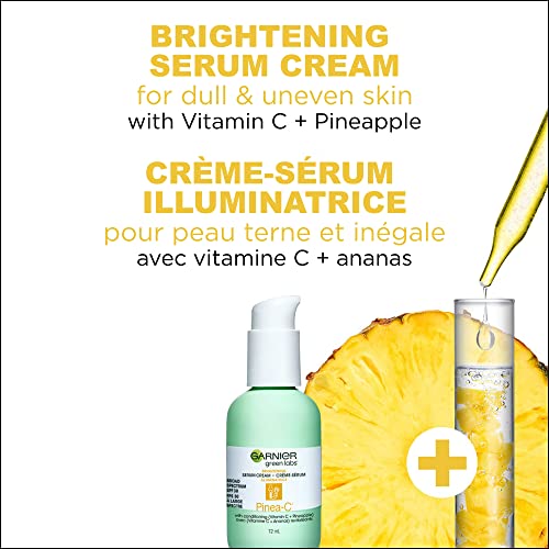 Garnier SkinActive Green Labs Pinea-C Brightening Serum Cream Moisturizer with SPF 30 and Vitamin C + Pineapple (Packaging May Vary)