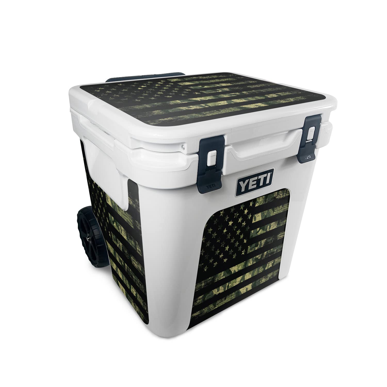 MightySkins Skin Compatible with Yeti Roadie 48 Wheeled Cooler - American Camo | Protective, Durable, and Unique Vinyl Decal wrap Cover | Easy to Apply, Remove, and Change Styles | Made in The USA