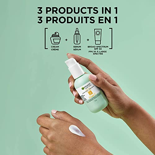Garnier SkinActive Green Labs Pinea-C Brightening Serum Cream Moisturizer with SPF 30 and Vitamin C + Pineapple (Packaging May Vary)
