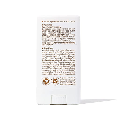 Sun Bum Mineral SPF 50 Sunscreen Face Stick | Vegan and Reef Friendly (Octinoxate & Oxybenzone Free) Broad Spectrum Natural Sunscreen with UVA/UVB Protection | .45 oz