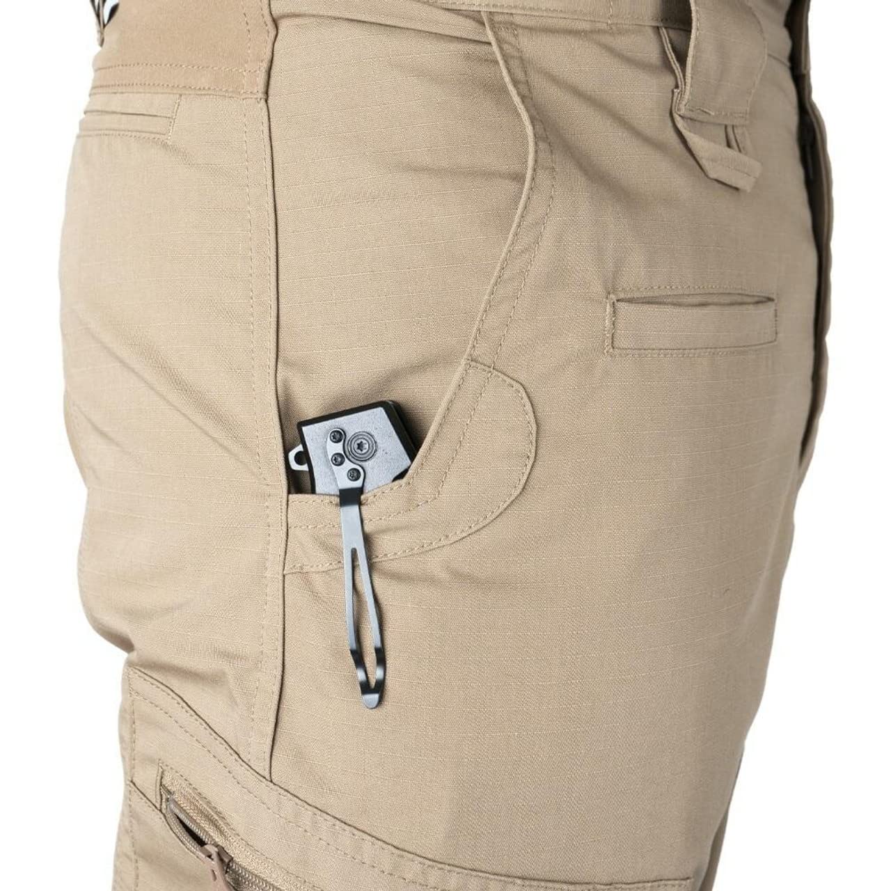 LAPG Men's Atlas Stretch Tactical Cargo Pants, Durable & Lightweight Ripstop Work Pants, Outdoor Hiking Pants for Men - Navy - 36 x 34