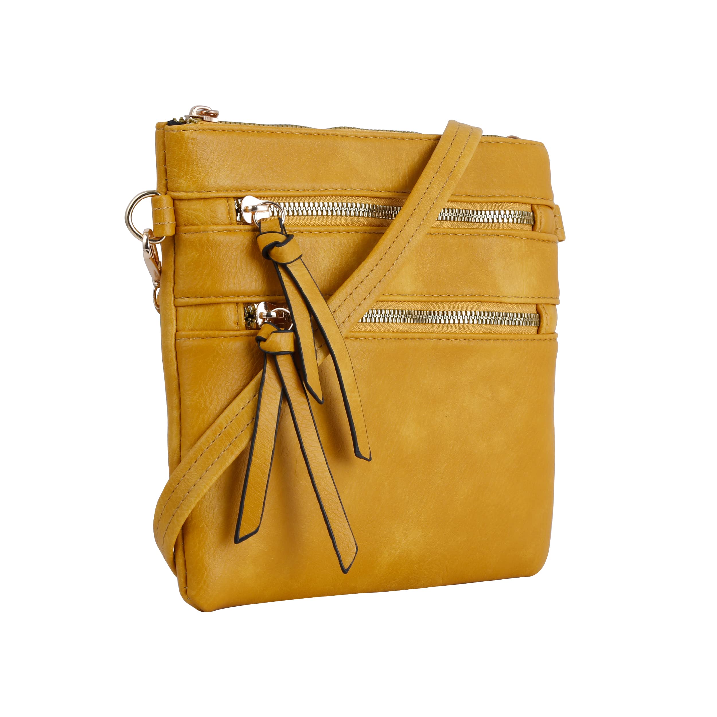 DELUXITY Designer Fashion Crossbody for Women (Mustard)