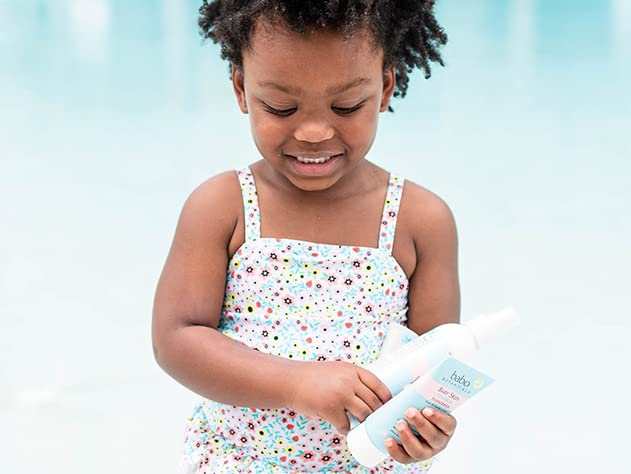 Babo Botanicals Baby Skin Mineral Sunscreen Spray SPF 30 with 100% Zinc Oxide Active, Water-Resistant, Unscented, 6 Fl Oz