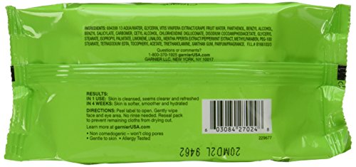 Garnier SkinActive Clean+ Refreshing Makeup Remover Wipes, 3 Count