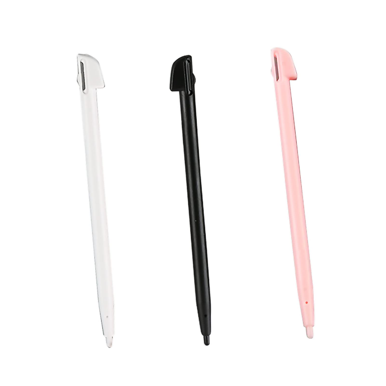 New Stylus Touch Pens Three Colors Set Replacement, Compatible with for Nintendo Wii U Gamepad Game Pad Console, White / Black / Pink Plastic Touchpen Pack 3 PCS Spare Parts Accessories