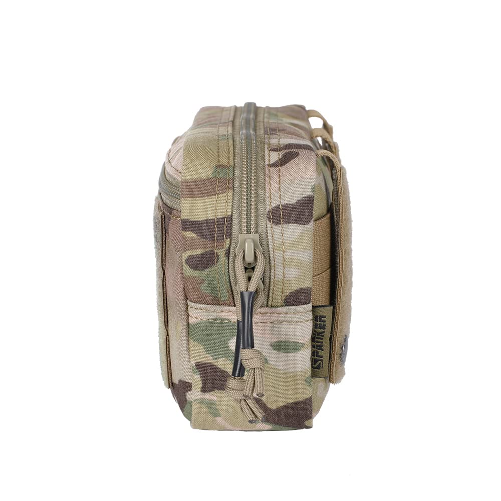 EXCELLENT ELITE SPANKER Tactical Molle Admin Pouch for Tactical Vest Chest Waist Pack Utility Tool Pouch Tactical EDC Bag(Multicam)