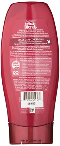 Garnier, Whole Blends Conditioner with Color Care fl. oz., Argan Oil & Cranberry Extracts, Argan Oil/Cranberry, 12.5 Fl Oz