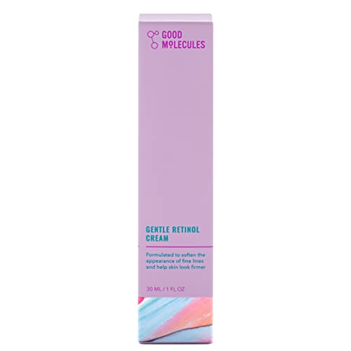 Good Molecules Gentle Retinol Cream 30ml/1oz - Night Cream With Retinol And Bakuchiol - Anti-Aging Skincare For Face Minimize Fine Lines, Wrinkles, Breakouts, Enlarged Pores, Hyperpigmentation