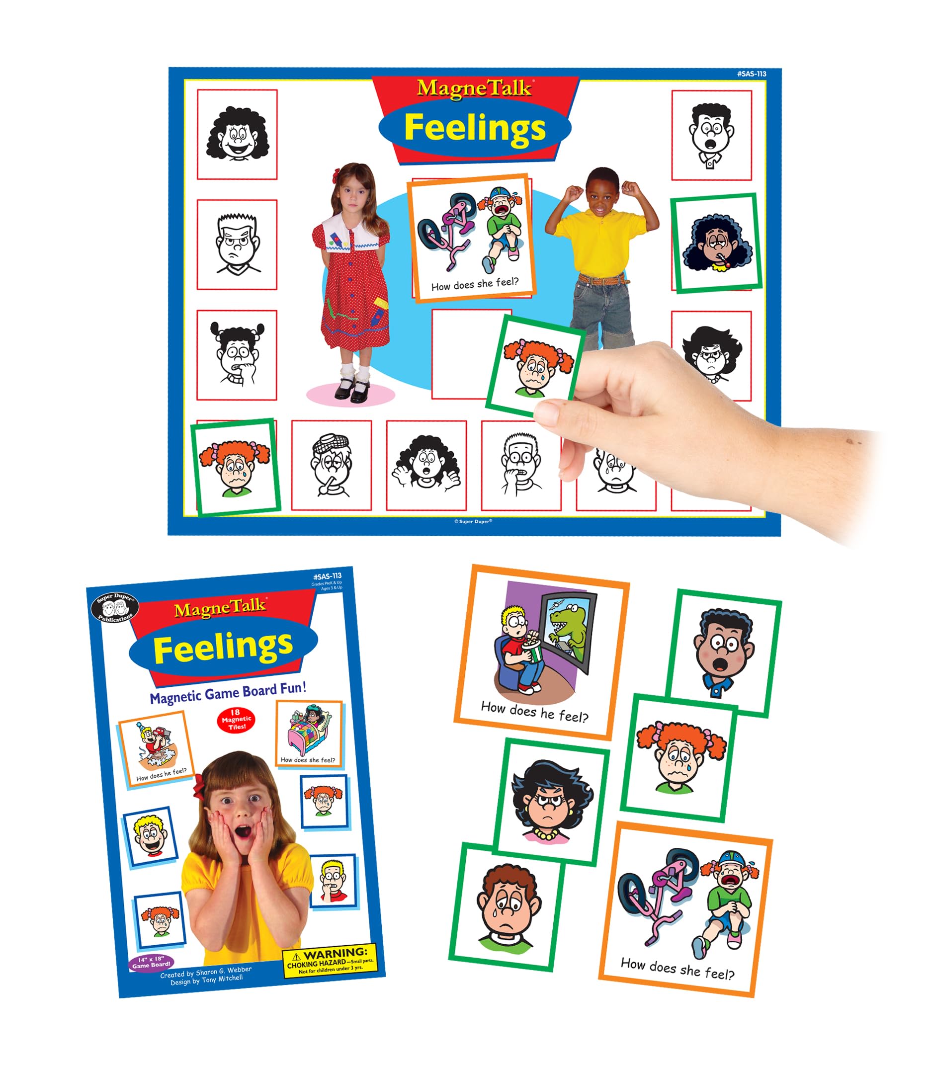 Super Duper Publications | Magnetic Feelings Board Game | Educational Learning Resource for Children