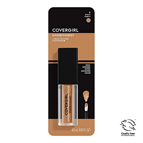 COVERGIRL Exhibitionist Liquid Glitter Eyeshadow, Gilty Party , 0.13 Ounce