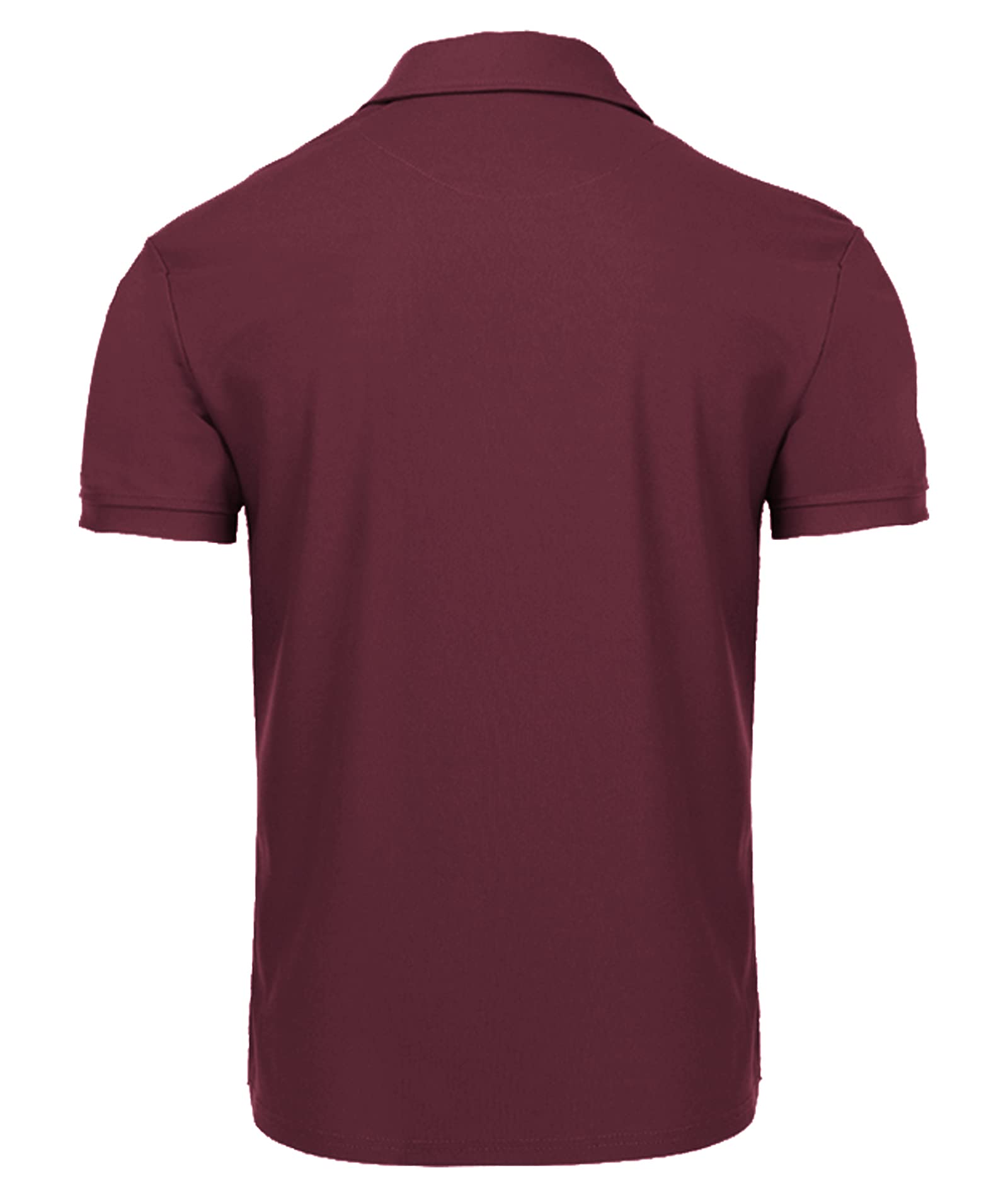 SCODI Mens Polo Shirts Performance Short Sleeve Tactical Shirts Athletic Golf Shirt 012-Wine Red 2XL