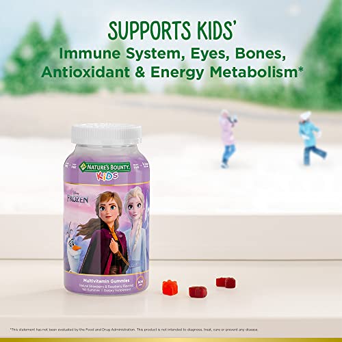 Nature's Bounty Disney® Frozen Kids Gummy Multivitamin, Natural Strawberry & Raspberry Flavored, Vitamins A, C, D, E, and Select B Vitamins, 60 Gummies