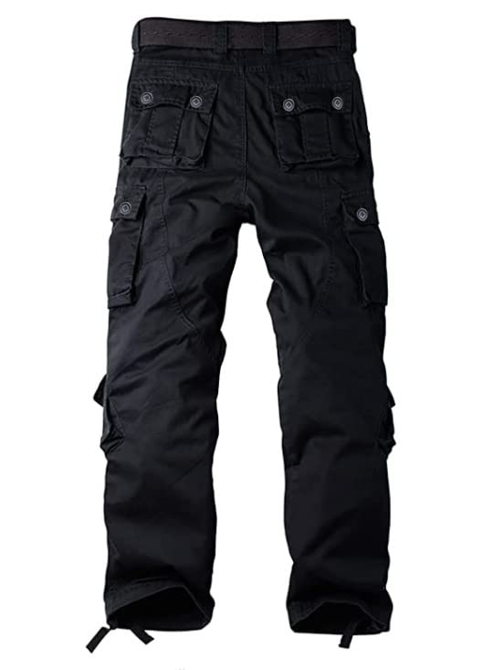 Skylinewears Women's Combat Cargo Tactical Work Trousers Wild 8 Pocket Casual Army Military Pant Black XL