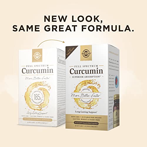 Solgar Full Spectrum Curcumin Liquid Extract Softgels - 30 Count - Faster Absorption - Brain, Joint & Immune Health - Non-GMO, Gluten-Free, Dairy-Free, Soy-Free - 30 Servings