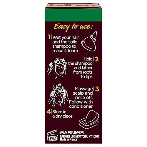 Garnier Haircare Whole Blends Ginger Recovery Strengthening Shampoo Bar for Weak Hair, Zero Plastic Packaging, Free of Preservatives, Silicones, Soap & Dye, with Ginger & Almond Oil, 2 Oz