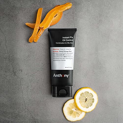 Anthony Instant Fix Oil Control for Men β Mattifying Lotion for Oily Skin β Moisturizer and Pore Minimizer Instantly Eliminates Shine β 3 Fl Oz