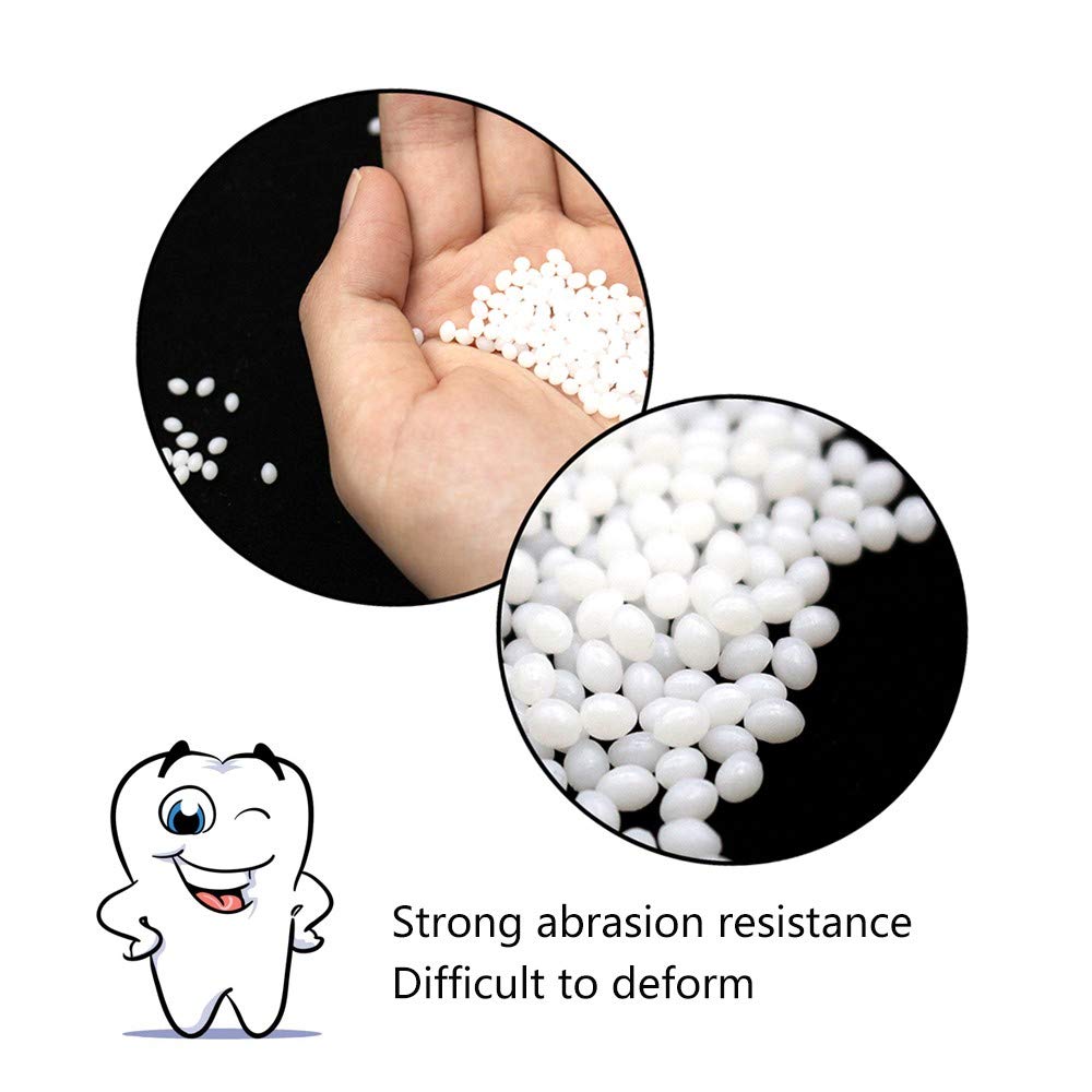 XBKPLO Multi-Functional Temporary Tooth Repair Kit Moldable Thermal Fitting Beads for Snap On Instant and Confident Smile Denture Adhesive Fake Teeth Cosmetic Braces Veneer (15g)