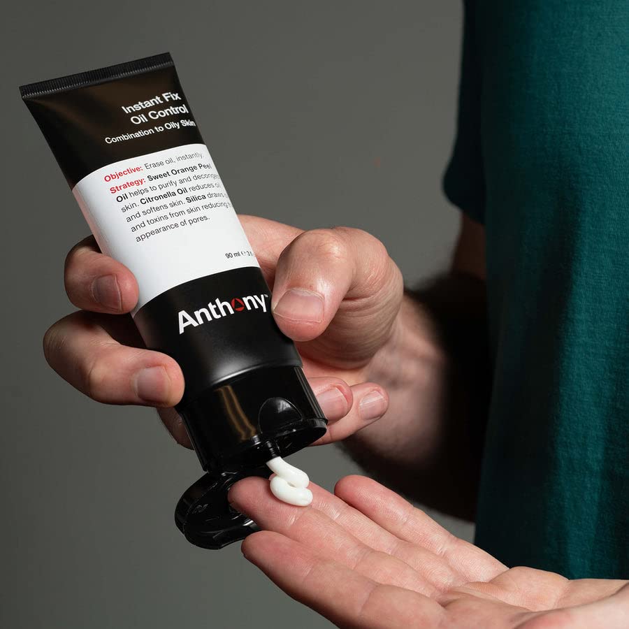 Anthony Instant Fix Oil Control for Men β Mattifying Lotion for Oily Skin β Moisturizer and Pore Minimizer Instantly Eliminates Shine β 3 Fl Oz